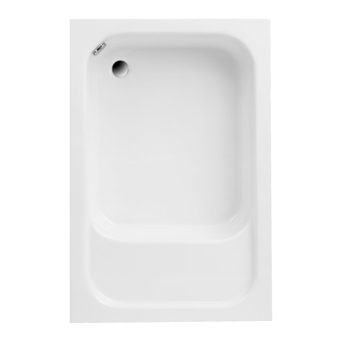 Acrylic rectangular shower base with seat RONI – POLIMAT